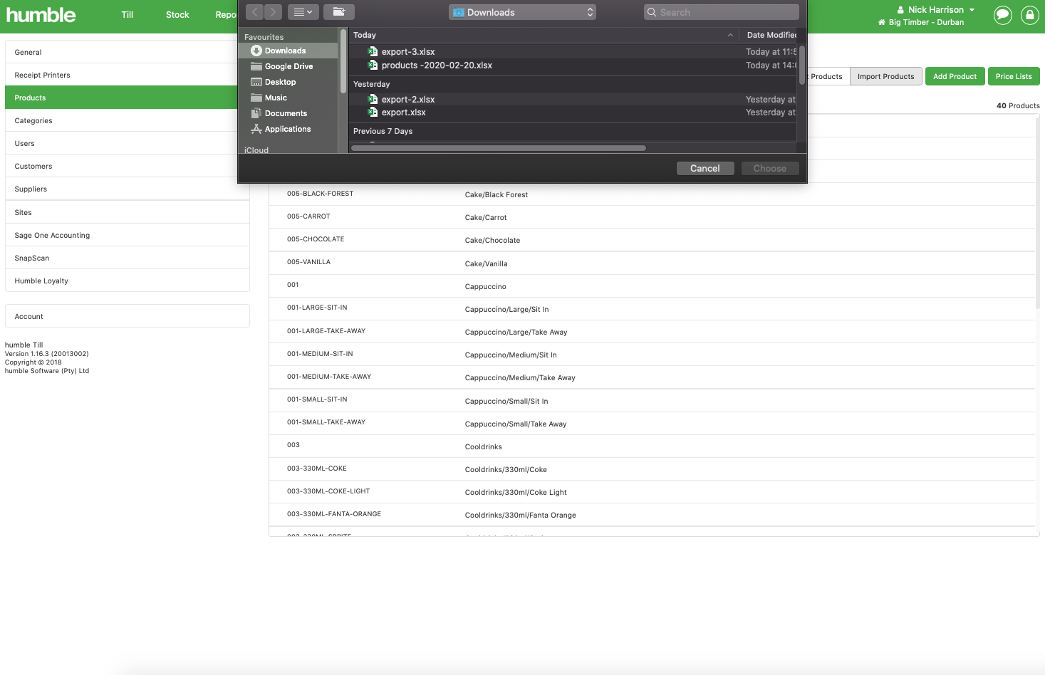 How do I Create and Import a Item List for humble Till using a ...